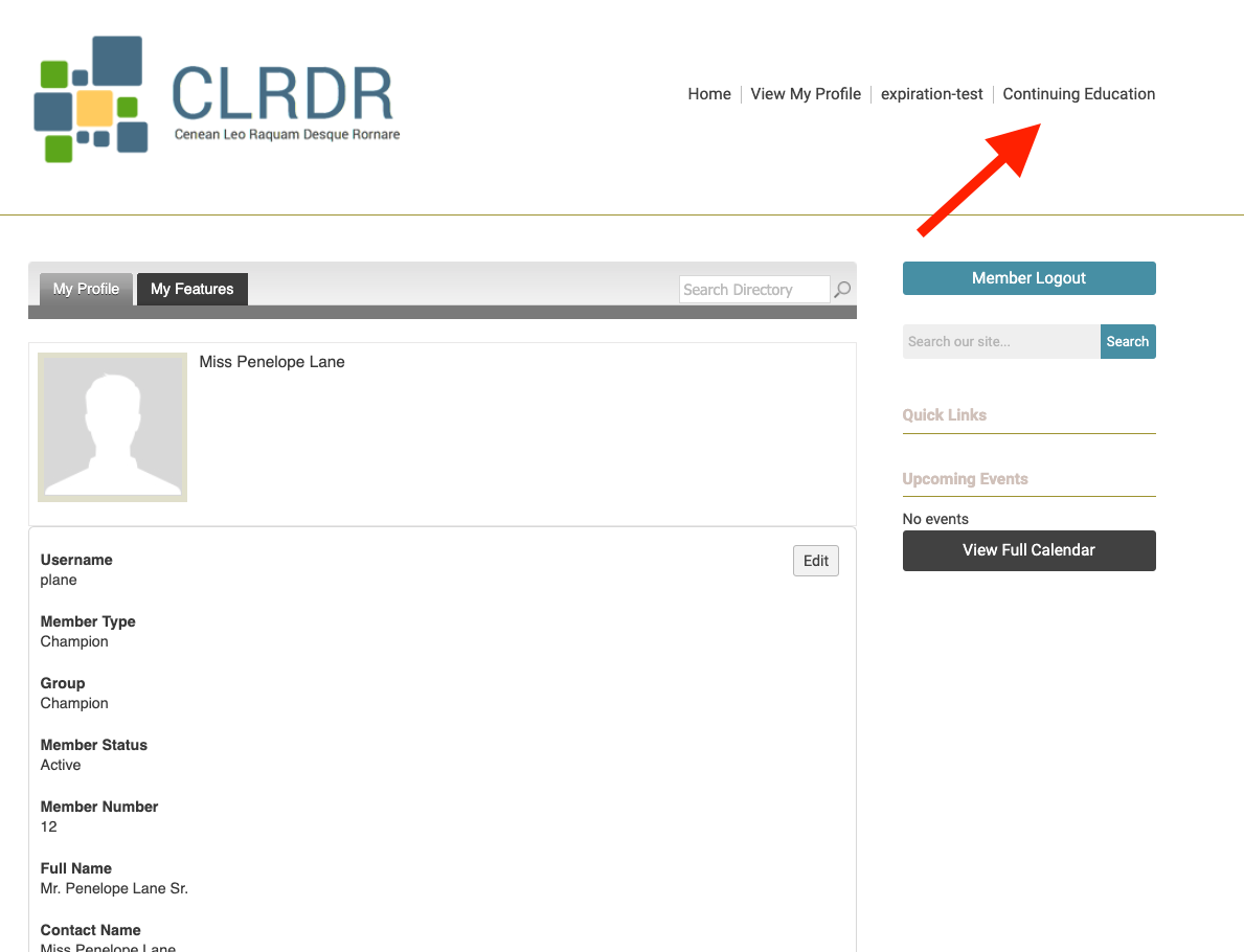 Continuing education transcript – MC Professional